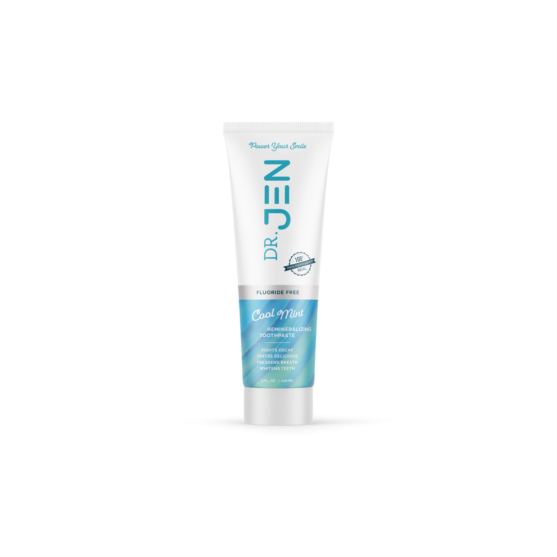 Dr. Jen's Cool Mint Fluoride-Free Toothpaste with 10% Premium Nano-Hyd